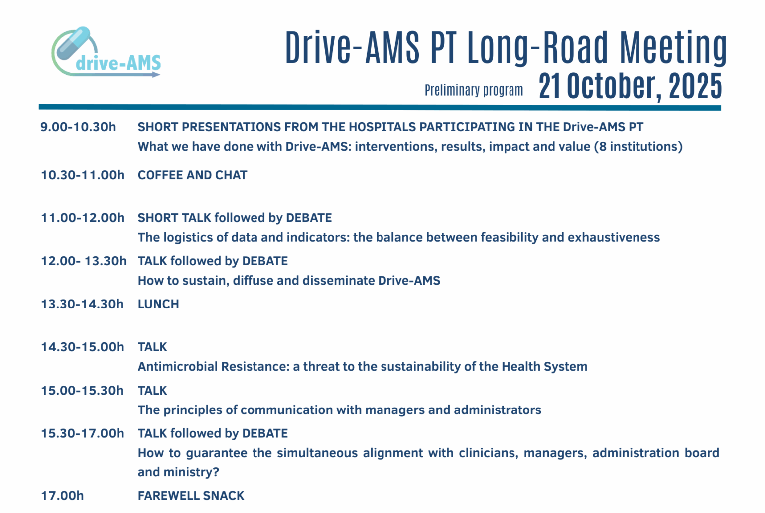 drive-AMS-PT Long-Road Meeting: shaping the future of Antimicrobial ...
